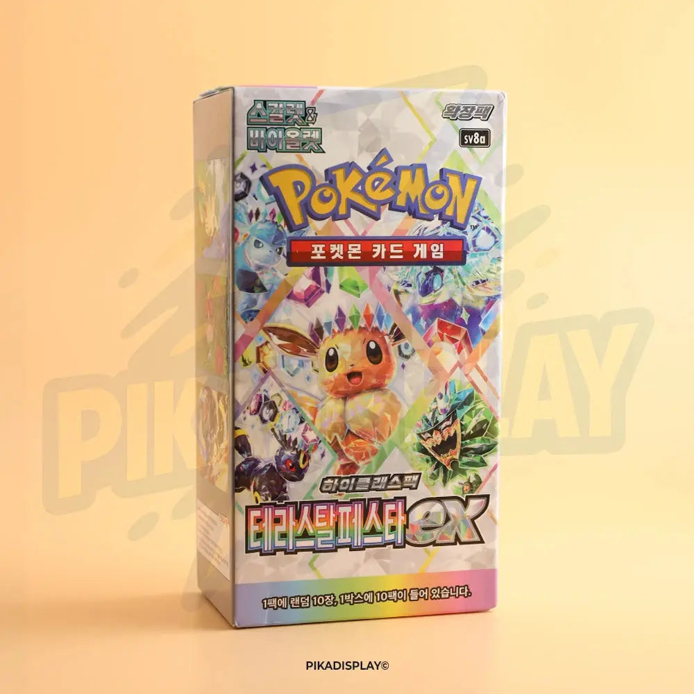 Display Pokémon Evolution Prismatique SV8a Terastal Festival coréenne